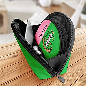 Syifasya Alpha Kappa Alpha 2 Pcs Cosmetic Bags Travel Makeup Bag Portable Clutch Pouch Set Women Handbag with Zipper Shell Toiletry Storage