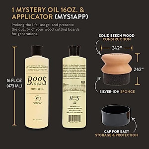 John Boos 16 fl oz Oil & Applicator Wooden Cutting Board Care Set (Open Box)