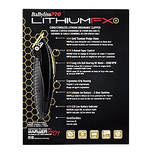 BaBylissPRO LithiumFX+ Cord/Cordless Lithium Ergonomic Clipper, 1 ct.