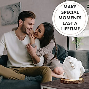 Craft It Up Hand Casting Kit DIY Plaster Molding Sculpture Kit | Hand Molds Casting Kit for Couples | Valentine's Day Gifts | Wedding | Anniversary | Baby Hand Feet Mold Keepsake