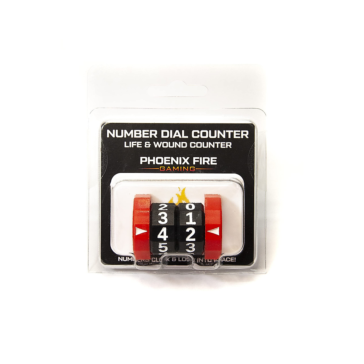 Life Counter / Wound Counter - Number dial - Two Dial Red - MTG, Warhammer 40k, D&D, or Other Tabletop Games - Phoenix Fire Gaming