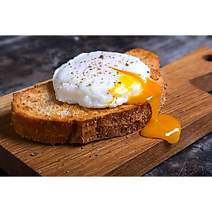 HIC Harold Import Co. 43133 HIC Non-Stick 3-Egg Poacher Insert, PFOA and BPA Free Black, 15"