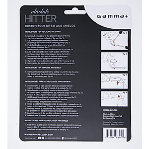 GAMMA+ Replacement Absolute Hitter Hair Trimmer Model Lids - Clear and Matte White