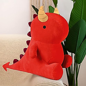 Ditucu Cute Dinosaur Dragon Stuffed Animals Toys Halloween Plush Dolls Soft Dino Plushie Birthday Gifts for Kids Girls Boys Red 12 inch