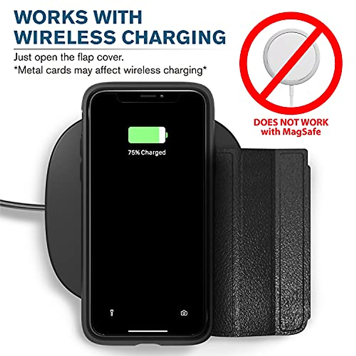 VENA vCommute Wallet Case Compatible with Apple iPhone 12 / iPhone 12 Pro (6.1"-inch), (Military Grade Drop Protection) Flip Leather Cover Card Slot Holder with Kickstand - Space Gray