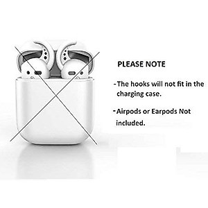 Ear Hooks [8 pairs] Covers for Apple AirPods 1 & 2 or iPhone Wired Headphones, Earphones, Earbuds