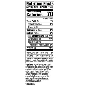 Plum Organics | Mighty Food Group Blend | Organic Baby Food Meals [12+ Months] | Banana, Kiwi, Spinach, Greek Yogurt & Barley | 4 Ounce Pouch (Pack Of 6) Packaging May Vary
