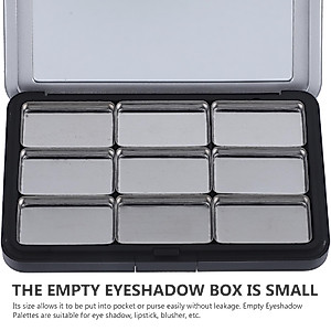 minkissy Empty Eyeshadow Palette Magnetic Makeup Palette with Mirror Refillable Eyeshadow Palette Empty Eyeshadow Pans for Eyeshadow Lipstick Blush Powder, 2Pcs