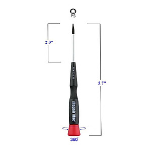 Silver Pentalobe Bottom Case Screws and Pentalobe Screwdriver Compatible with MacBook Retina 15-inch A1707 and A1990, Year 2016-2020