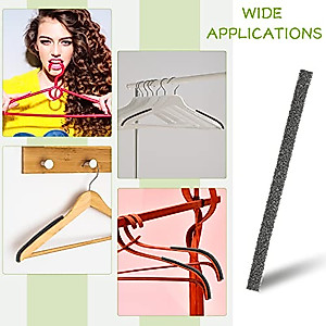 400 Count Hanger Grips Self Sticking Foam Hanger Protection Strips Self Adhesive Hanger Foam Strips Gray No Slip Hanger Strips Thin Protection Garment Tape, Enough for 200 Hangers (3 3/8 x 3/16 Inch)