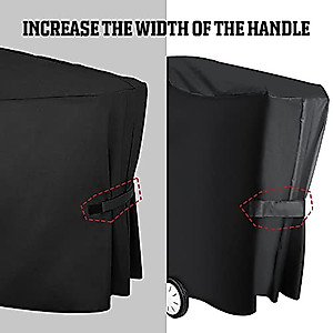 Comnova Grill Cover for Weber Q Grill on Cart - 7112 Grill Cover for Weber Q3000/Q300/Q2000/Q200 with Portable Cart, Heavy-Duty Waterproof BBQ Cover for Weber Q3200, 3000, 320, 300 on Cart