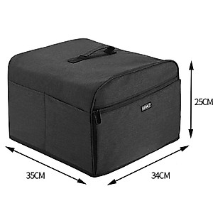Dust Cover Compatible with Ninja Foodi Grill (AG301, AG302, AG400) and Accessories,Water Resistant Air Fryer Cover with 6 Storage Pockets,Black