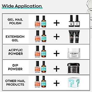 modelones 15ml Gel Nail Polish Nail Dehydrator and Primer, 2Pcs Acid Free Natural Nail Prep Dehydrate & Bond Primer Nail Bond, Air Dry Superior Bonding Primer for Acrylic Powder Nail Supplies Set