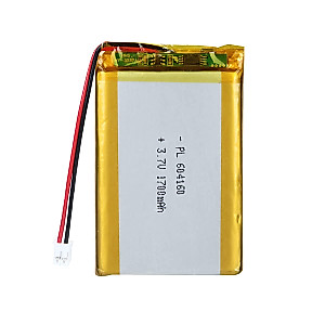 AKZYTUE 3.7V 1700mAh 604160 Lipo Battery Rechargeable Lithium Polymer ion Battery Pack with JST Connector