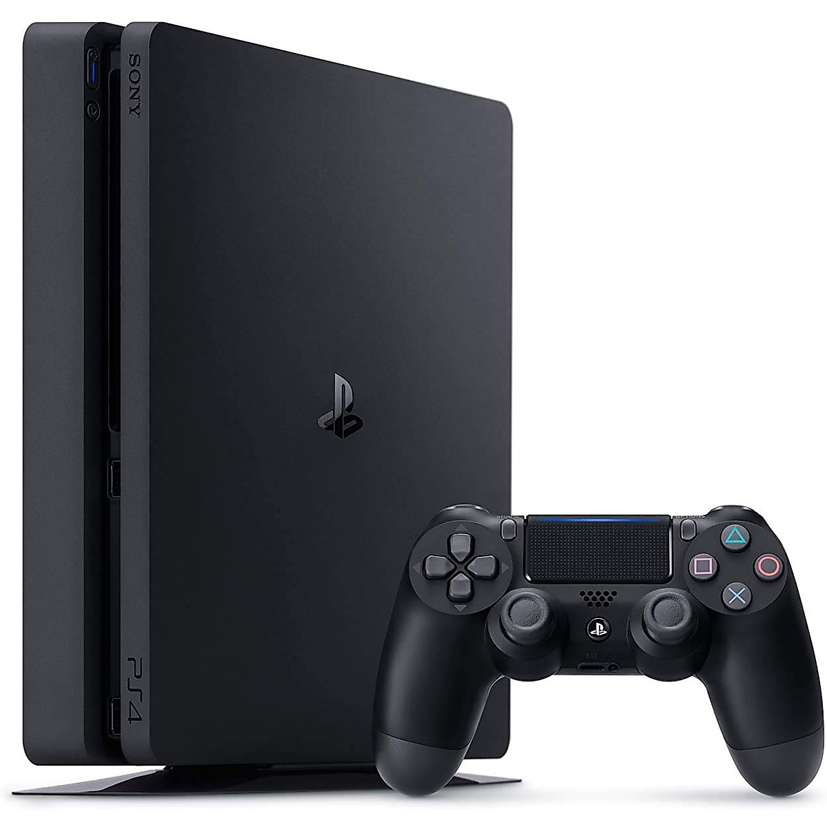 Sony Console PlayStation 4-2TB SSD Slim Edition Jet Black - with 1 DualShock Wireless Controller - PlayStation Enhanced with 2TB Solid State Drive