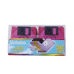 Verbatim DataLife Colors 3.5" 1.44 MB IBM Formatted HD Computer Disks 50 Pack