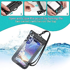 6 Pack Universal Waterproof Phone Pouch, Large Phone Waterproof Case Dry Bag IPX8 Outdoor Sports for Apple iPhone,Samsung,and up to 7.5" (Multicolor 6Pack)