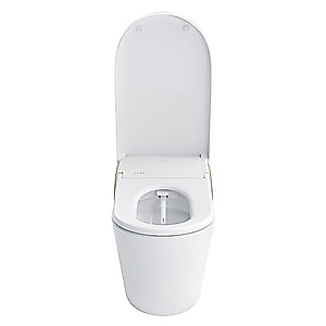 TOTO Neorest LS Dual Flush 1.0 or 0.8 GF Integrated Bidet Toilet, Cotton White with Nickel Trim - MS8732CUMFG#01N