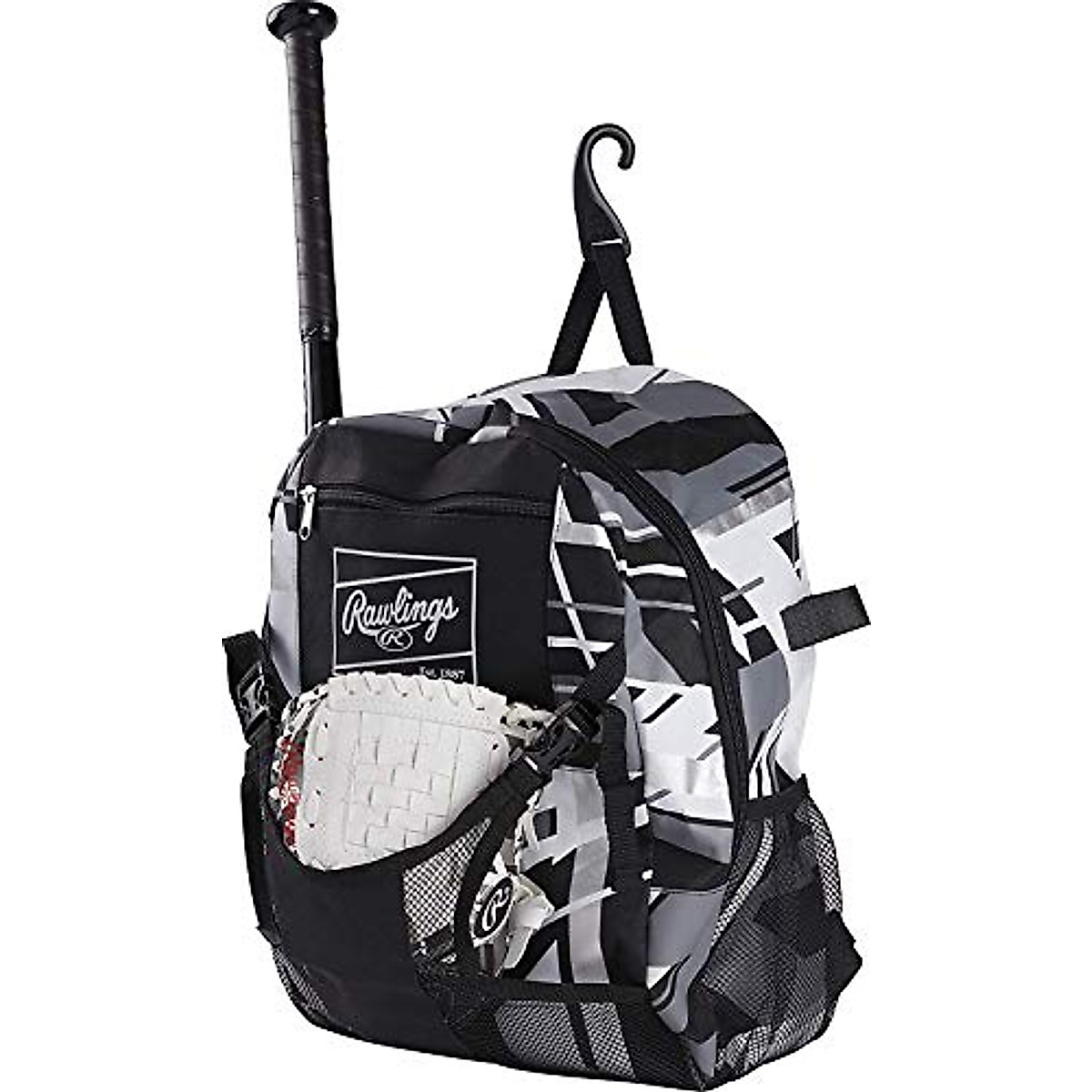 Rawlings | REMIX Baseball & Softball Equipment Bag | T-Ball / Rec / Travel | Backpack - Black