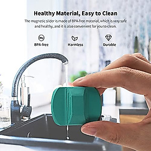 Replacement Magnetic Slide for YETI Lids, Fits 10oz, 16oz, 20oz, 26oz, 30oz Set of 4 (Light Blue Light Yellow Red Green)