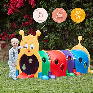 ECR4Kids GUS Climb-N-Crawl Caterpillar Tunnel, Play Structure, Assorted