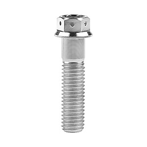 Wanyifa Titanium Flange Hex Head Bolt M8 15 20 25 30 35 40 45 50 55 60mm Screws Pack of 4 (M8x40mm, Silver)