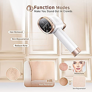 IPL Laser Hair Removal for Women and Men, At-home Permanent Hair Removal Device 999999 Flashes Hair Remover for Whole Body Use