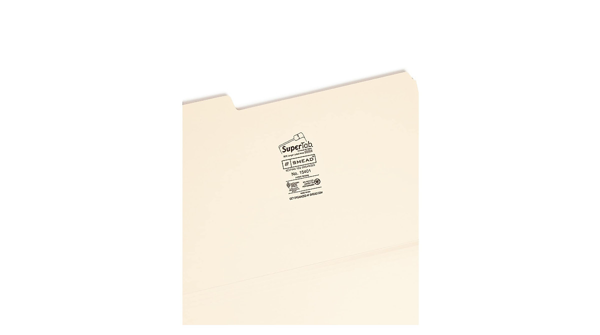 Smead SuperTab Heavyweight Legal Folders - 50/Box for Organized Filing