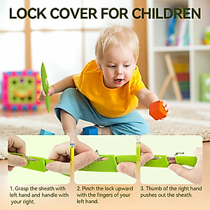 Kushank 4.5" Paring Knife with Child Lock Cover, Premium Stainless Steel Small Kitchen Knife, Rust Proof Stain Resistant, Perfect for Fruit and Vegetable, Ergonomic Knife Handles for Versatility