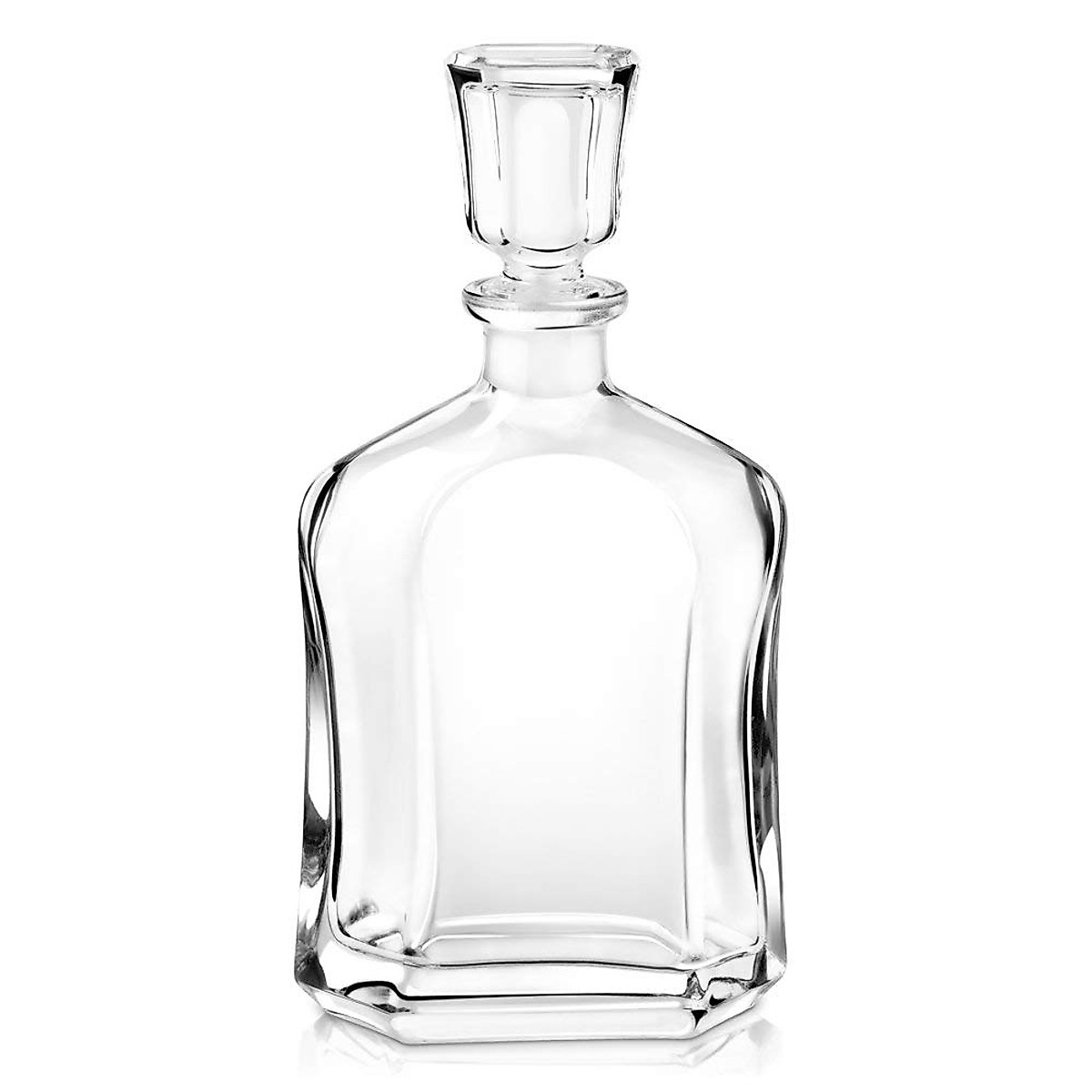 Maverton Whiskey carafe + 6 glasses with engraving - 23 fl oz. classical spirits decanter for her - 10 fl oz glasses for women - Whisky set - For Birthday - Personalized glassware - Master