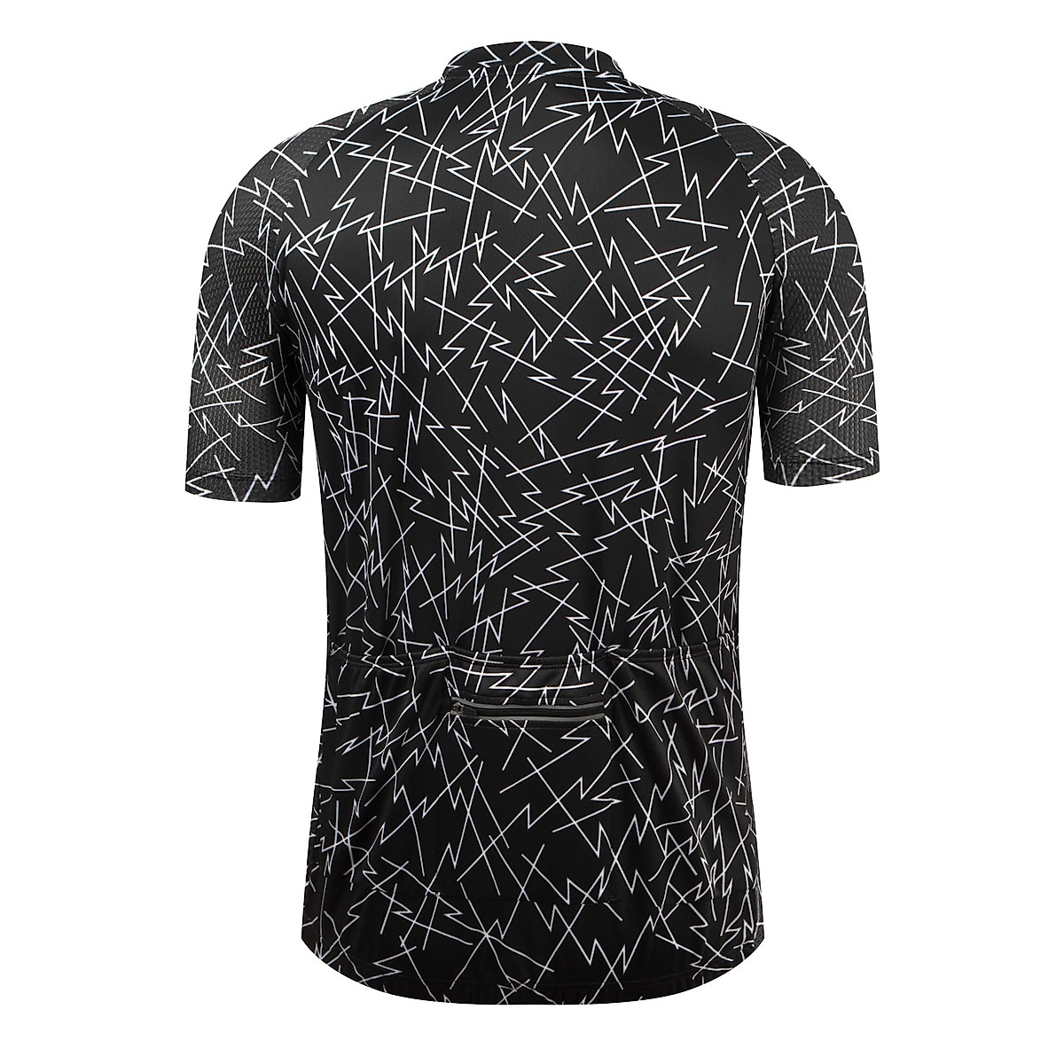 Coconut Ropamo CR Mens Cycling Jersey Short Sleeve Road Bike Shirt with 3+1 Zipper Pockets Breathable Quick Dry (XL，Black)