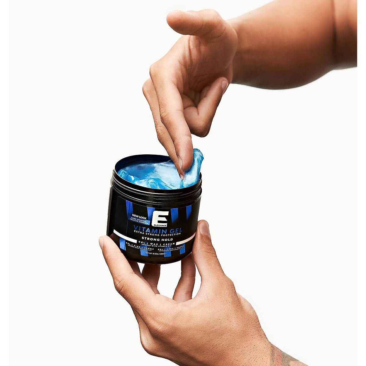Elegance Vitamin Gel, 16.9 Oz, Infused with Vitamin Pro-VB-5, Strong Hold Gel, Maximum Hair Protection and Natural Long Lasting Shine