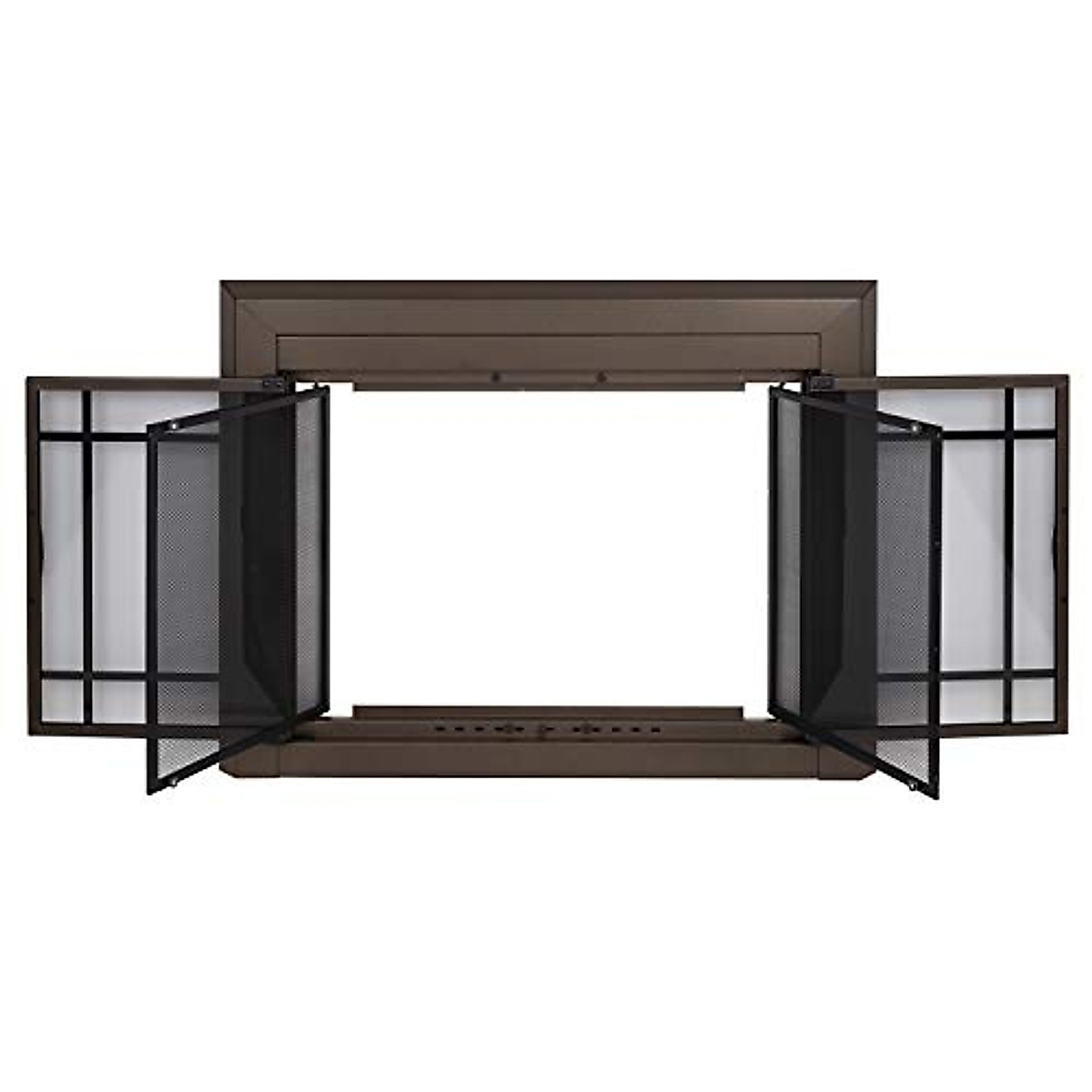Pleasant Hearth EN-5500 Pleasant Hearth Enfield Glass Firescreen, Small, Burnished Bronze