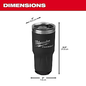 Milwaukee Packout Insulated Tumbler 890 Ml (Black) - 48-22-8393B