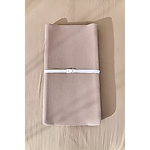 Solid Muslin Changing Table Pad Cover Cradle Sheet, Fits 32"/34''x16" Contoured Diaper Changing Pad, Ultra Soft Cozy Muslin Cotton Changing Table Covers, Breathable Wipeable Removable (Khaki)