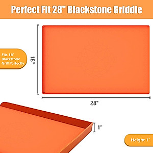 Griddle Mat for 28" Blackstone Grill, 100% Silicone Protective Mat Cover for Blackstone, Heavy Duty Food Grade Silicone Mat, Outdoor Grill Cooking Surface Protective Cover, Reusable BBQ Grill Mat