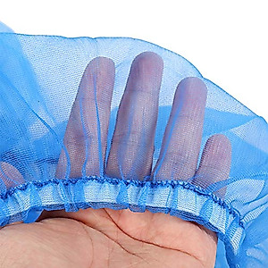 TOPINCN Bird Cage Cover, Ventilated Nylon Bird Cage Cover Shell Skirt Seed Feather Catcher Soft Skirt Guard Birdcage Nylon Mesh Netting Pet Products (Blue)
