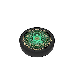 FAB POPS Magnetic Phone Grip with Collapsible AIRPOP Technology and built in Magnets Made in the USA Green Mandala