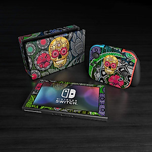 Sugar Skull Paisley - Decal Sticker Wrap - Compatible with Nintendo Switch
