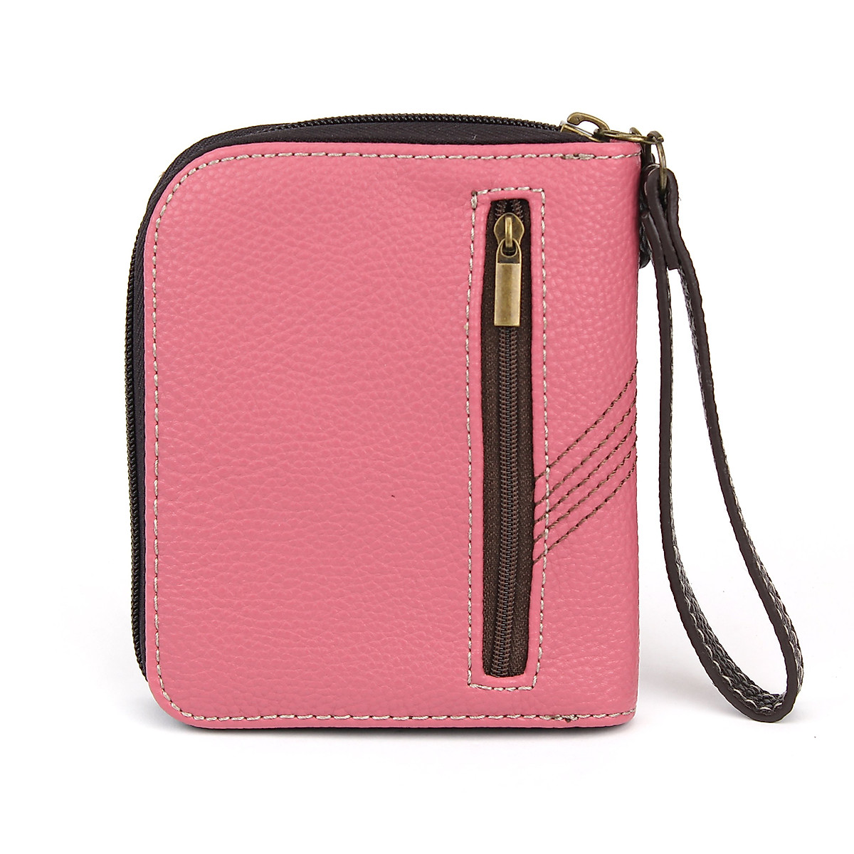 CHALA Zip Around Wallet, Wristlet, 8 Credit Card Slots, Sturdy Pu Leather - Ballerina - Pink