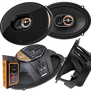 Infinity KAPPA-93iX 6" x 9" 330W Max (110 Watts RMS) Three-Way Coaxial Car Audio Multi Element Speaker Bundle with Gravity Magnet Phone Holder