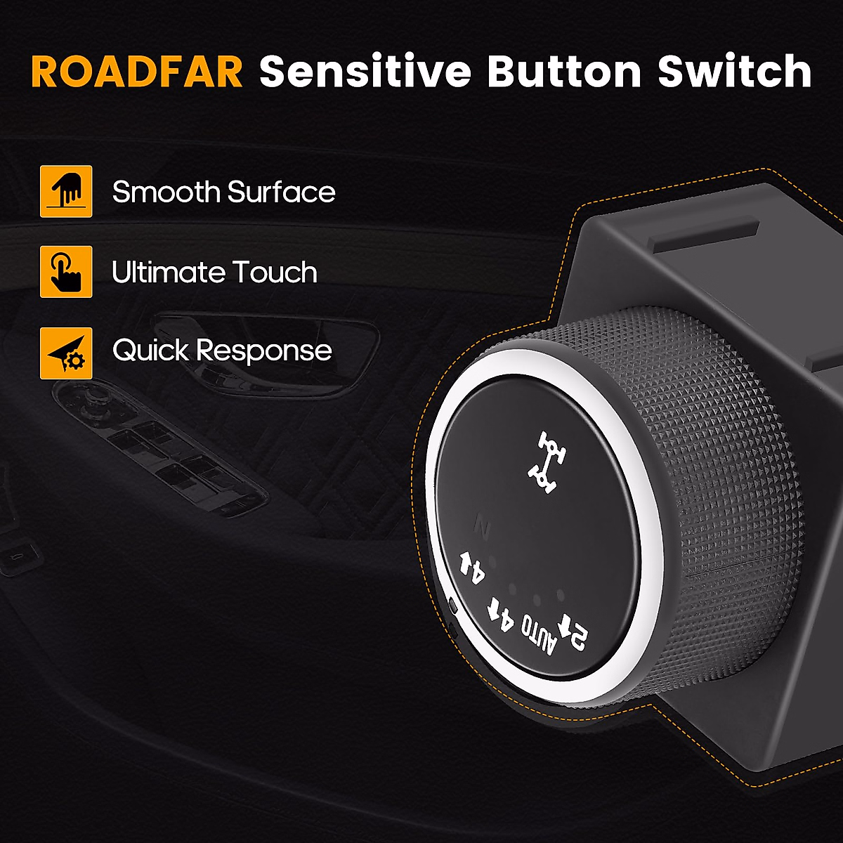 ROADFAR Front 4WD E-Locker Override Control Switch Fits for Chevrolet Silverado & for GMC Sierra/Yukon Series 15913724 25878425 1S12197 SW9277