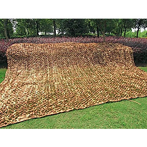 Mitef Heavy-Duty 150D Camo Netting Camouflage Net for Camping Hunting Blinds Shooting Military Decoration, Desert, 20x20ft/6x6m