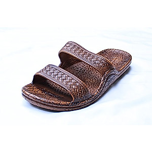 Kali Footwear Women's Jesus Hawaii Open Toe Double Strap Hawaiian Sandals Simple Chestnut 11