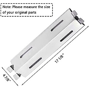 Hisencn Grill Replacement Parts for Members Mark GR2039201-MM-00, 17 inch Heat Plates, Grill Burners Replacement for Bakers and Chefs ST1017-012939 SAMS Club and Grill Chef BIG-8116, Uniflame (8 Pack)