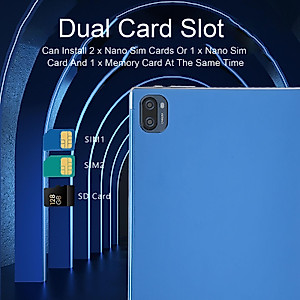 2 in 1 Tablet 10.1 inch, 8 Core CPU 8+256G RAM 5G WiFi Tablet Computer with Keyboard, Dual SIM Dual Standby, Front 8MP, Rear 16MP Camera (US Plug)