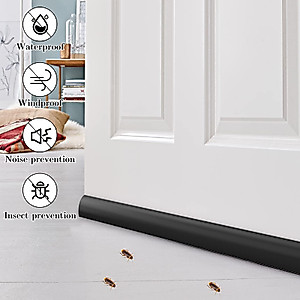 Door Draft Stopper 36inch-Adjustable Under Door Draft Blocker, Double Side Draft Stopper for Bottom of Door Insulator Door Sweep Weather Stripping Soundproof