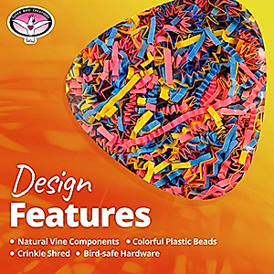 Super Bird Creations SB541 Crinkle Crinkle Little Star Bird Toy, Small Bird Size, 6" x 2"