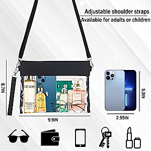 Wilbeva 2023 New Clear Purses Crossbody Bag, Clear Shoulder Bags Stadium Approved for Women & Girls, Transparent Messenger Bag for Work, Concert & Outdoor Sport Competition