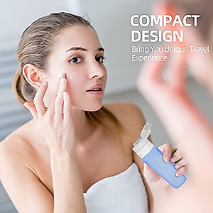 FUNAURORE Travel Bottles for Toiletries, 3 OZ Tsa Approved Travel Size Containers with Labels, Silicone Leak Proof BPA Free Squeezable Travel Essentials for Shampoo, Conditioner,Lotion (5 Pack)